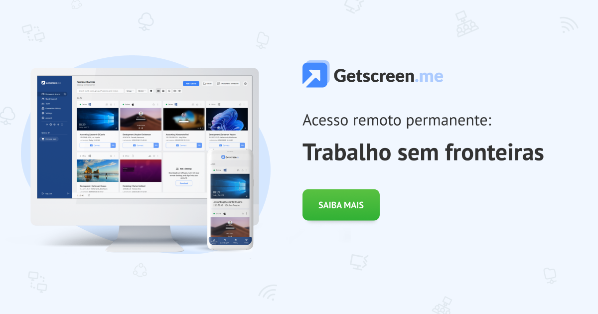 Acesso Remoto Permanente - Aumente sua gestão de TI remota – Getscreen.me